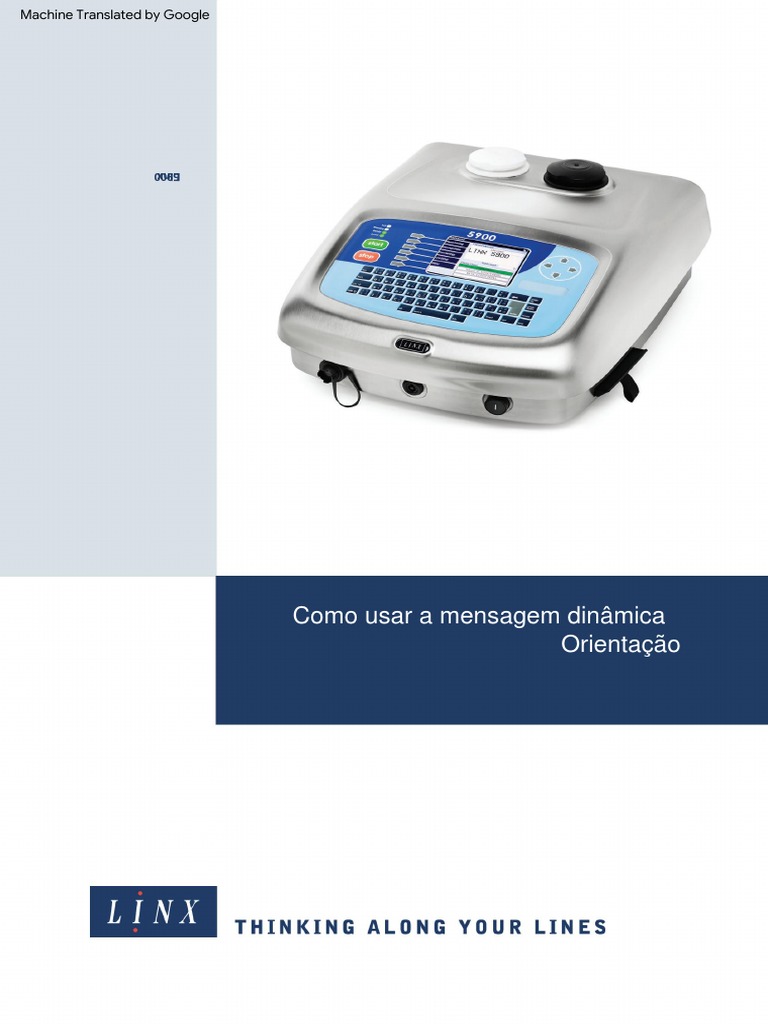 LINX Printer 5900 Manual (433-536) | PDF | Oscilação | Impressão
