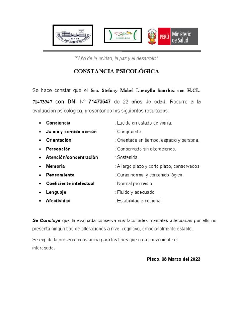 Constancia Stefany Limaylla | PDF