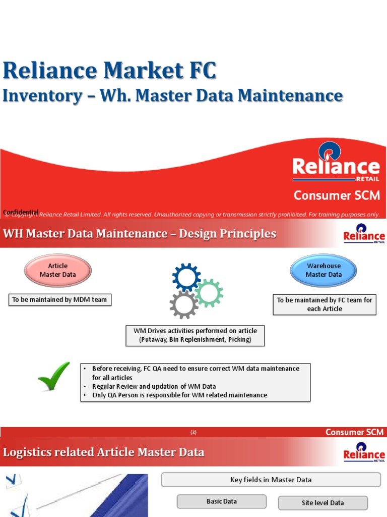 02 RMFC Inventory Data Maintenance Process | PDF | Warehouse ...