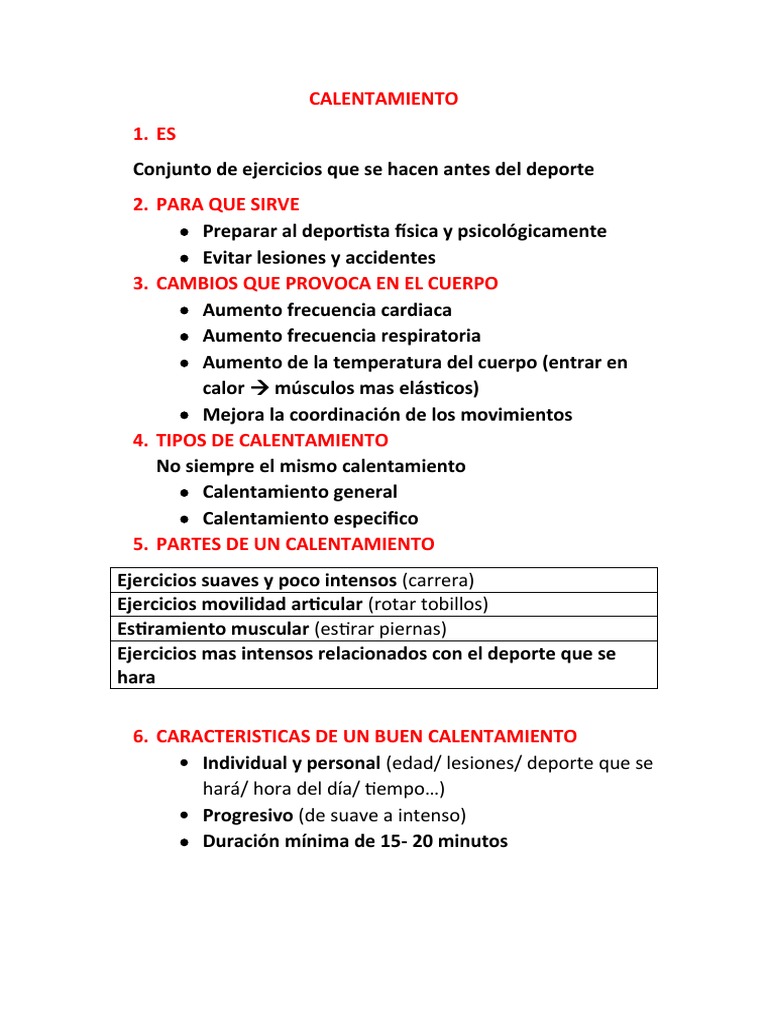 tema 1.calentamiento | PDF