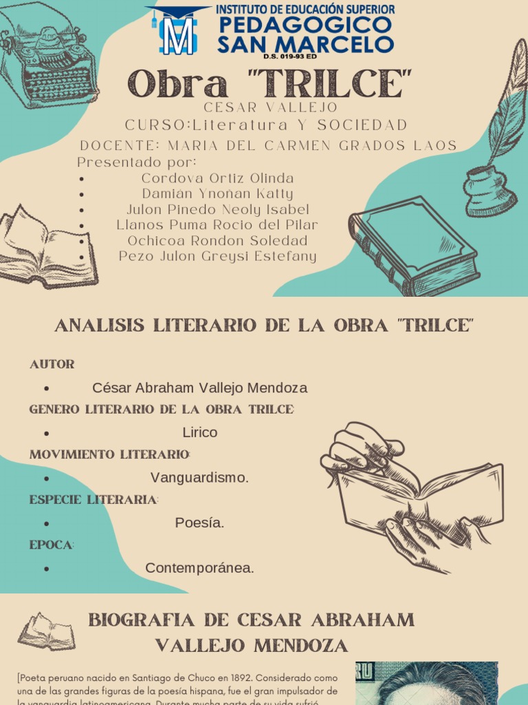 Presentación Trabajo de Literatura TRILCE | PDF | Clásicos