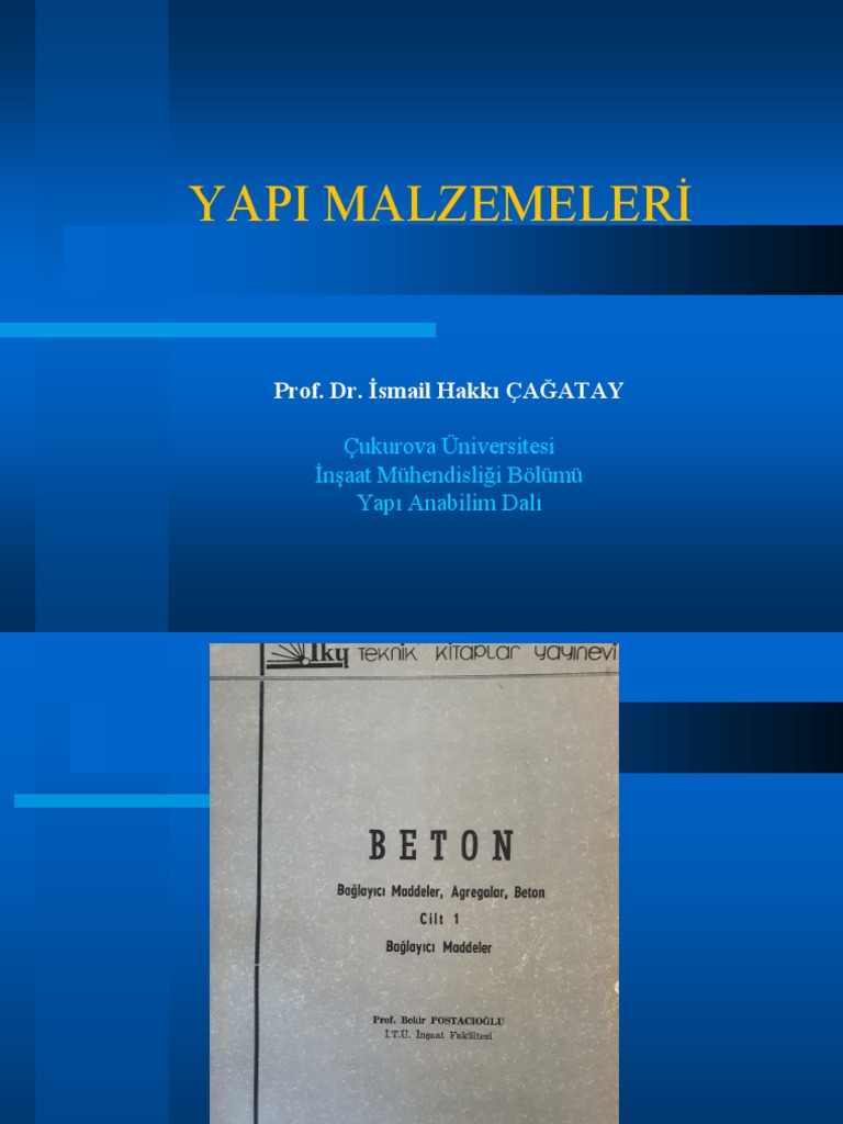 Yapı Malzemeleri 1 | PDF