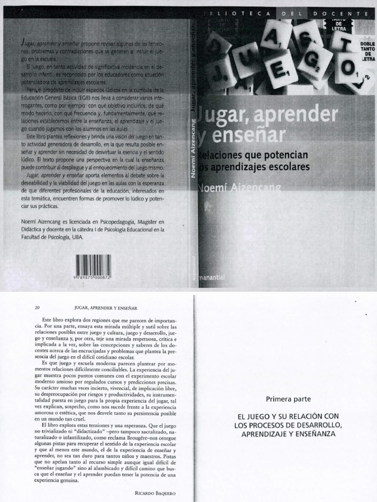Aizencang (2005) Jugar, Aprender y Enseñar. Cap1. | PDF