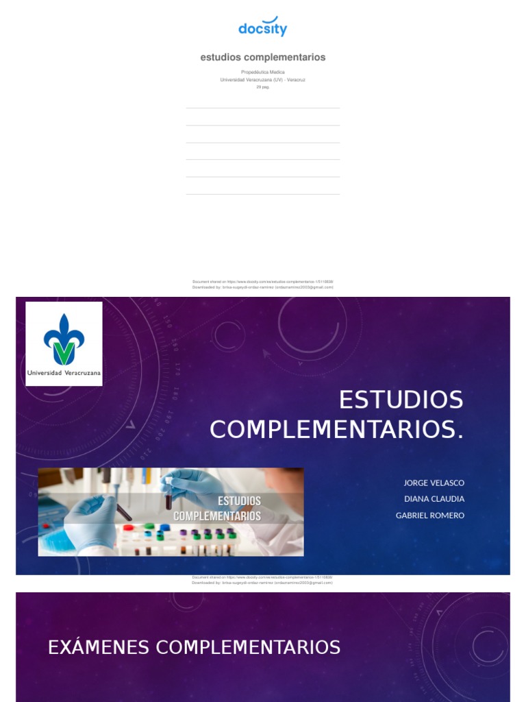 Docsity Estudios Complementarios 1 | PDF | Examen físico | Comunicación