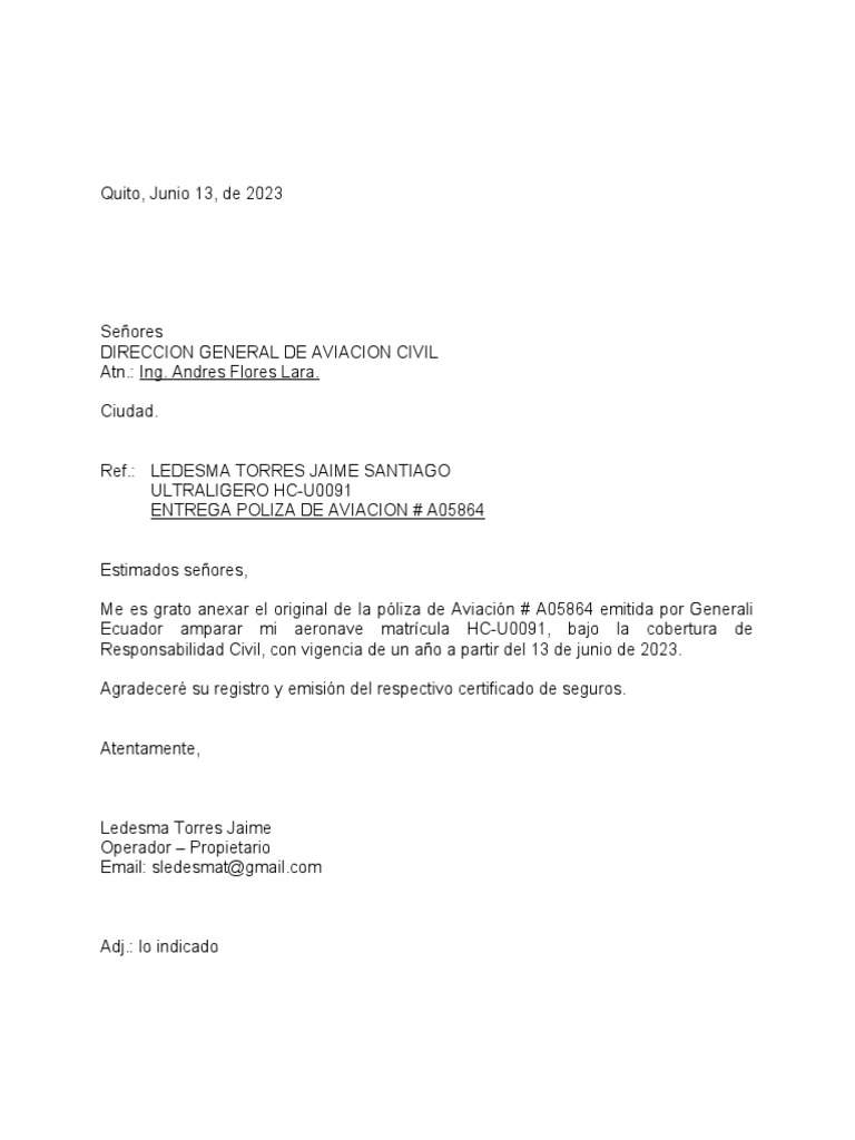 Santiago Ledesma Carta Dac | PDF