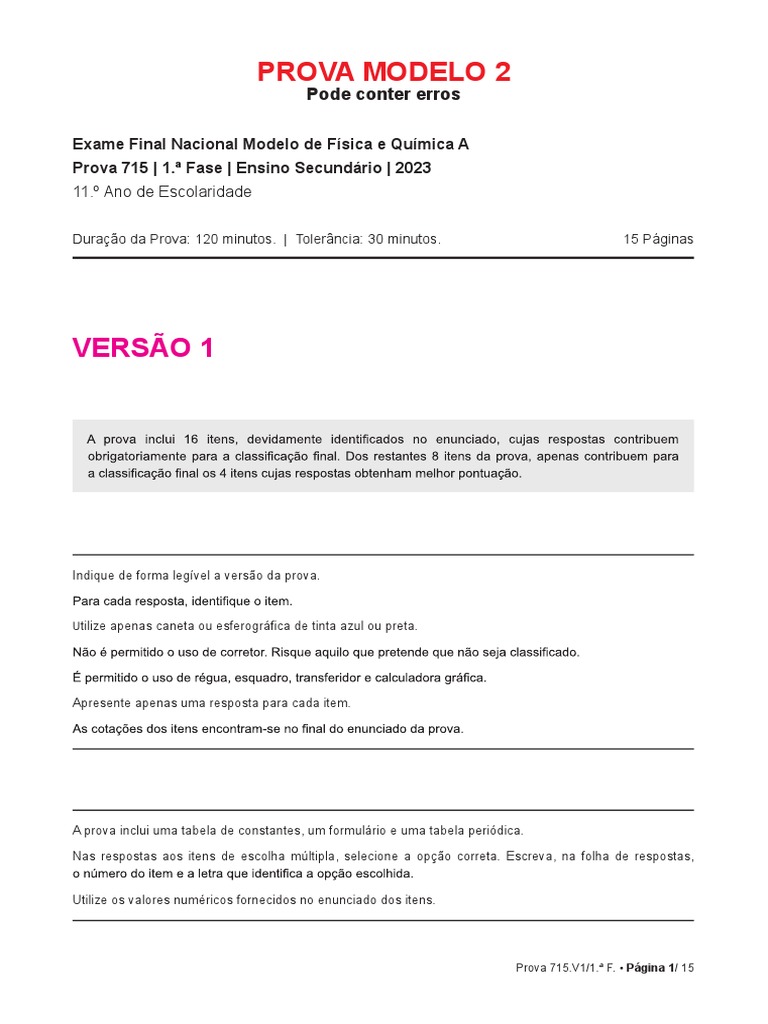 Prova Modelo 2 Final 1F 20231 | PDF