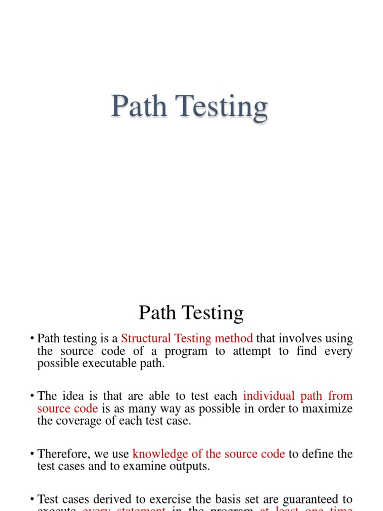 Path And Fault Testing Pdf Computer Program Programming