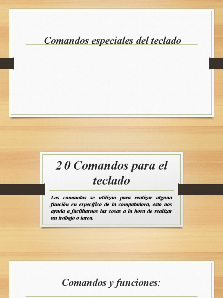 Comandos Especiales Del Teclado | PDF | Computadoras
