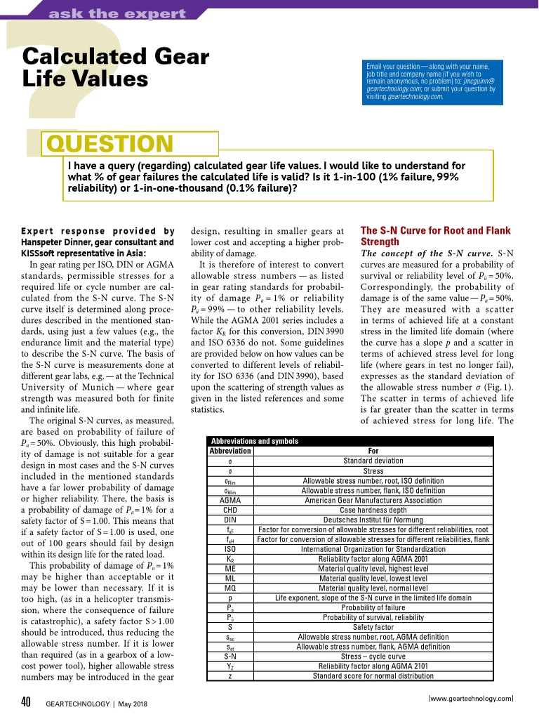 Understanding Gear Life Calculations | PDF | Grinding (Abrasive Cutting ...