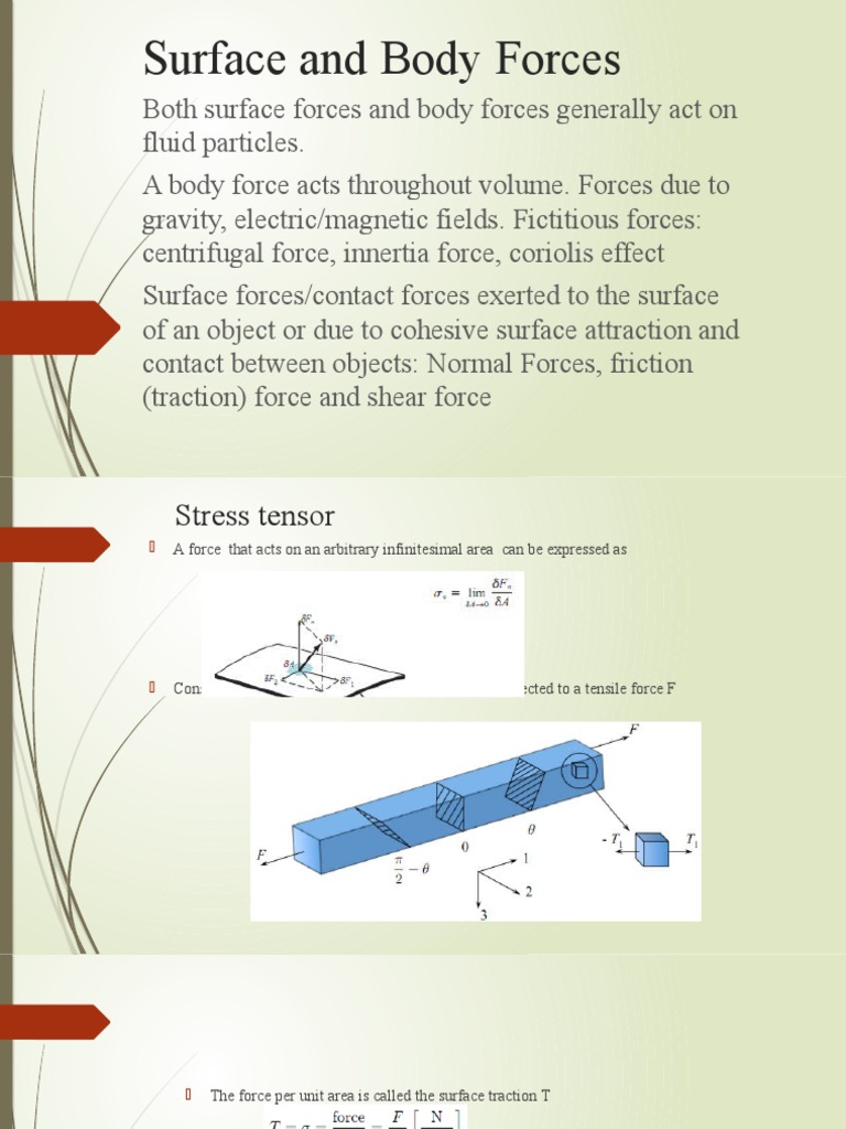 Surface and Body Forces Lecture 2 | PDF