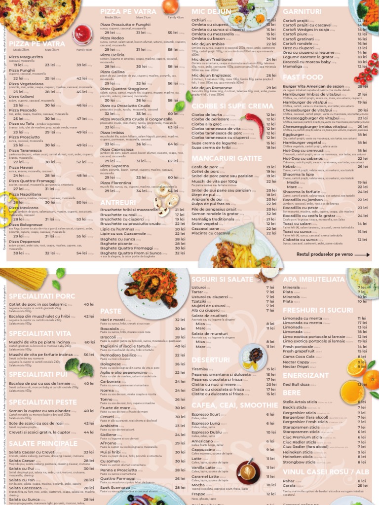 Meniu Imbiss Baia Mare - Sept 2022 | PDF