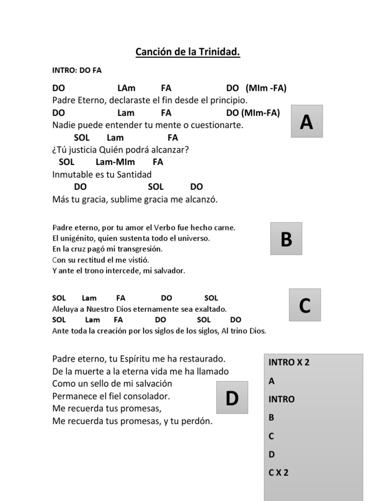 Cancion de La Trinidad | PDF
