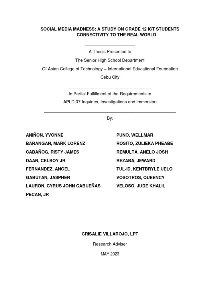 Research Papers Final 21 | PDF | Social Media | Popular Culture & Media ...