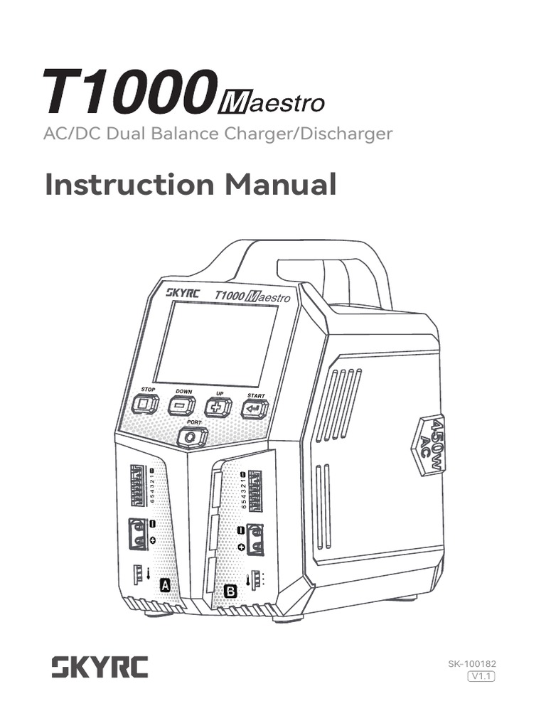 SKYRC T1000 Maestro Charger Manual | PDF | Battery Charger ...