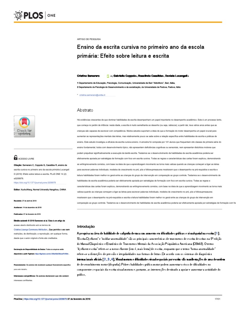 Artigo Letra Cursiva | PDF