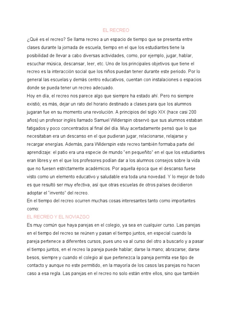 El Recreo | PDF