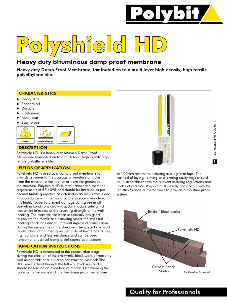 Mea Polybit Tds Polybit Polyshield HD en Mea | PDF | Asphalt | Materials
