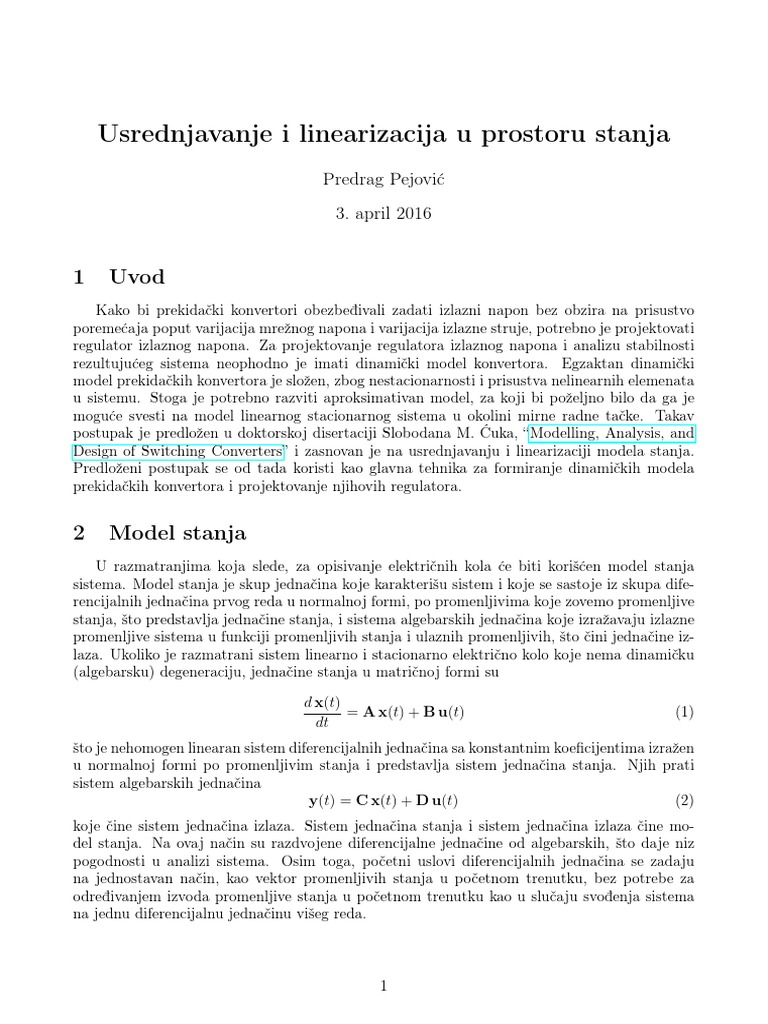 State Space Averaging Pdf