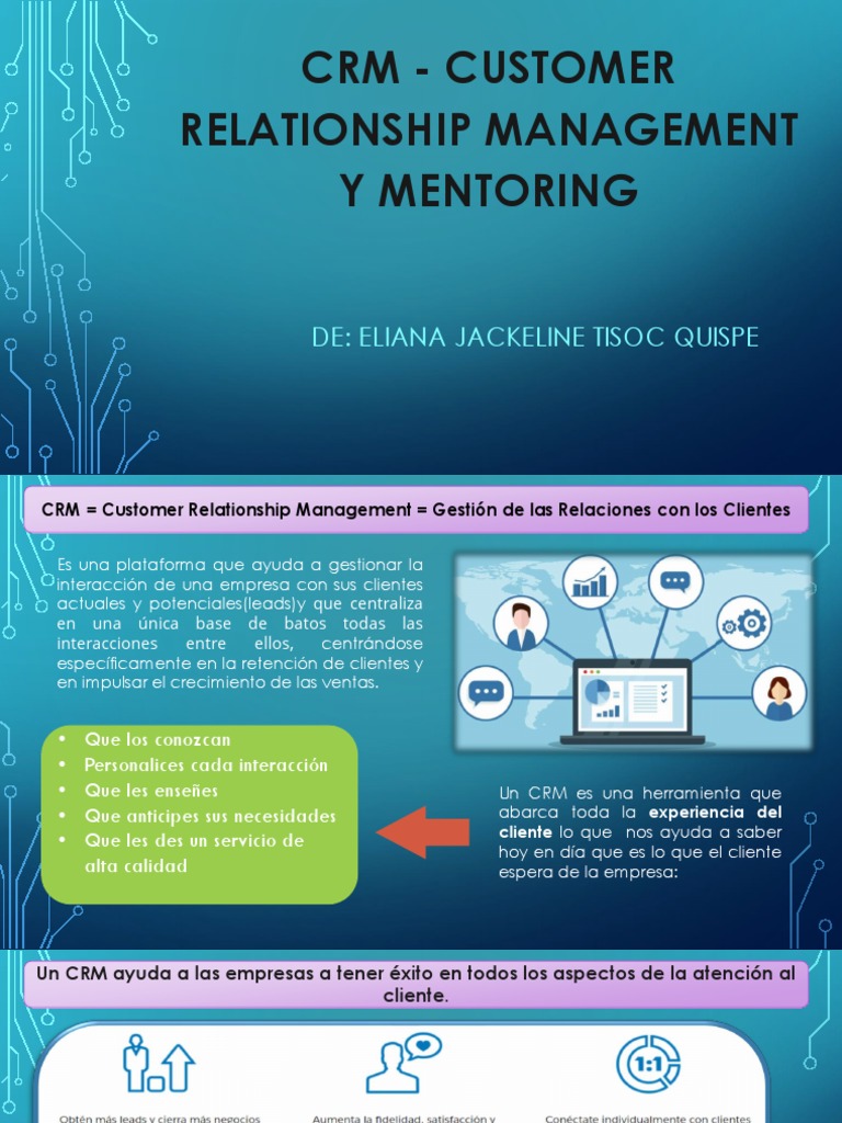 CRM - Customer Relationship Management & Mentoring - Eliana Tisoc | PDF ...