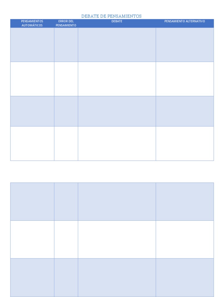 Debate de Pensamientos | PDF