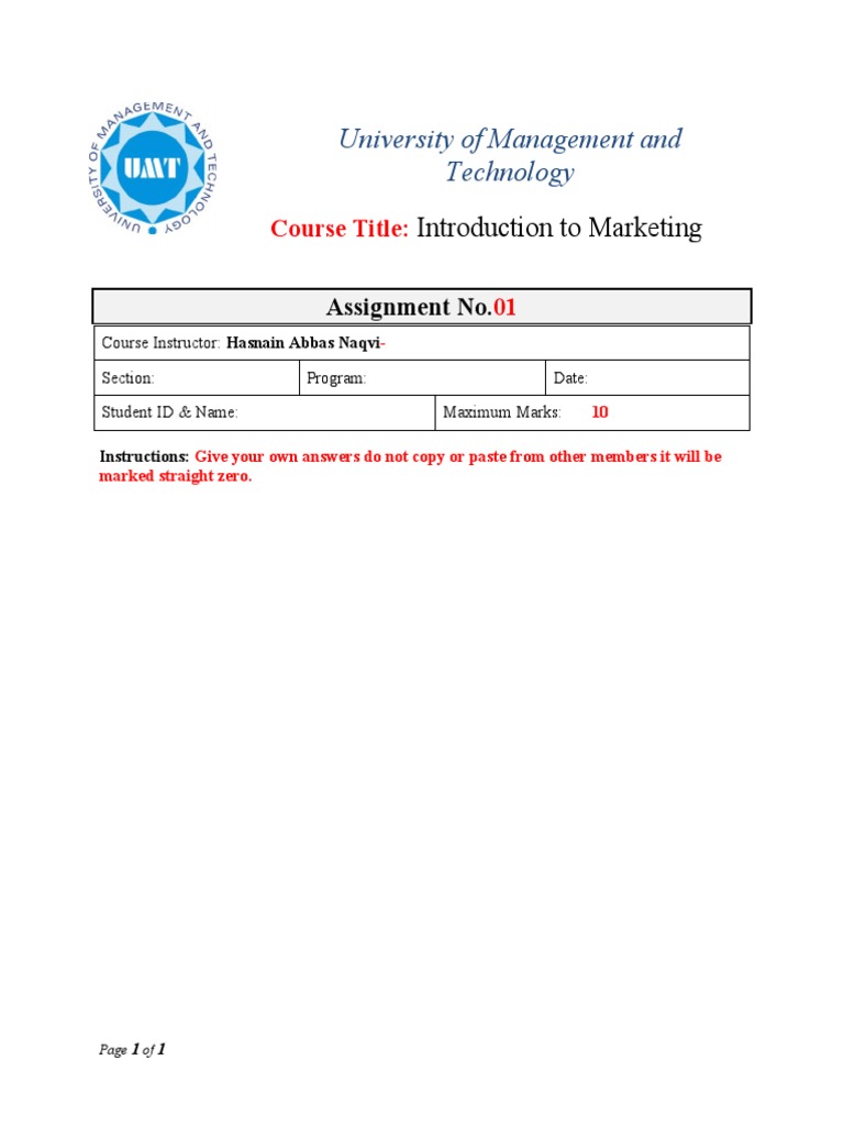 Format Assignment Pdf