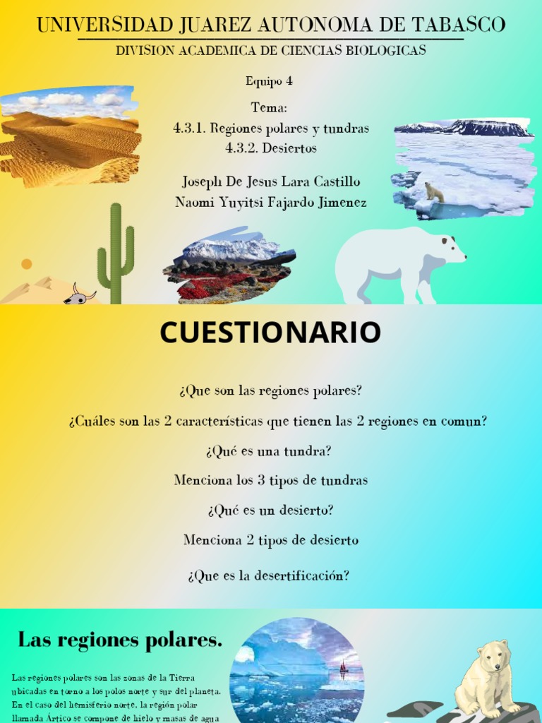 Regiones polares, tundras y desiertos | PDF
