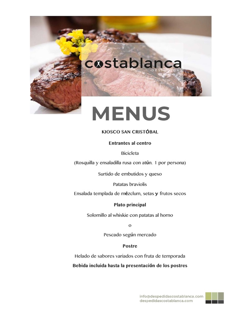 Menu Kiosko | PDF
