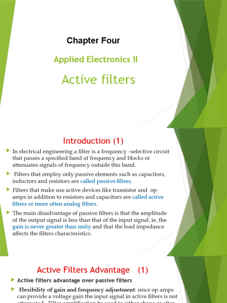 Chapter 4 Active Filters UPDATED | PDF