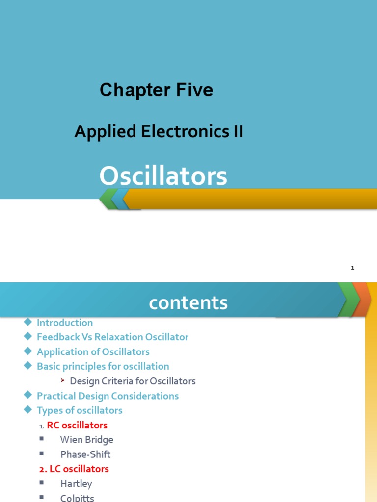 Chapter 5 Oscillator UPDATED | PDF | Electronic Oscillator | Resonance