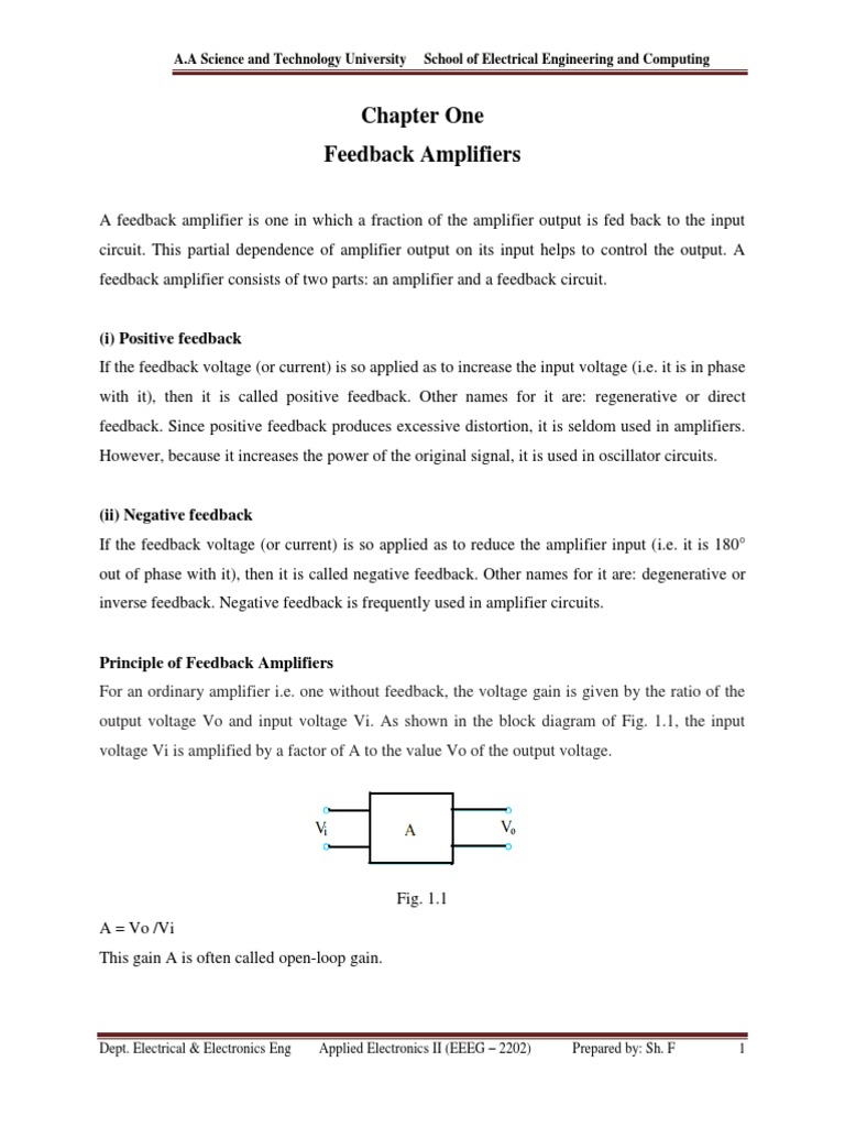 Applied II Note | PDF | Amplifier | Operational Amplifier