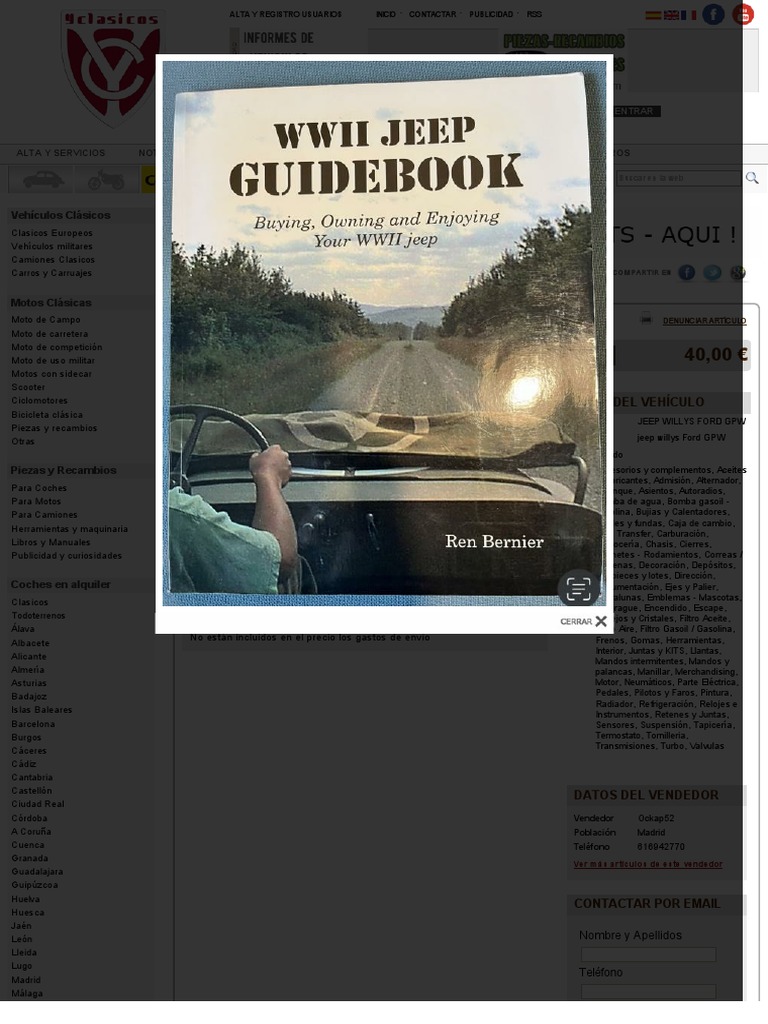 Guía del Jeep Willys Ford GPW WW2 | PDF