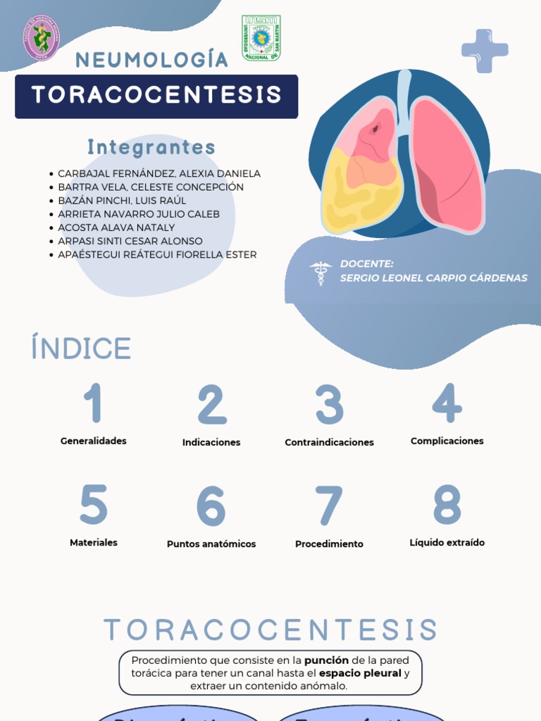 toracocentesis (1) | PDF | Medicina CLINICA | Especialidades Medicas