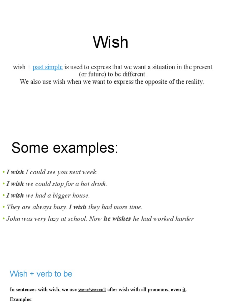 Wish - Unit 3 | PDF