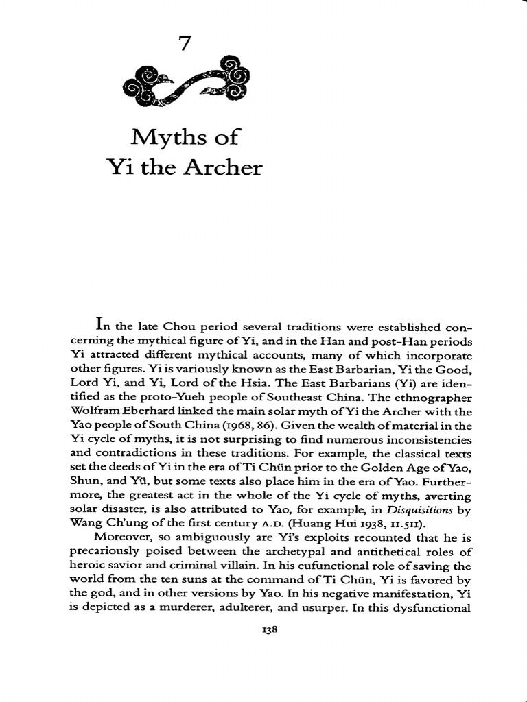 07 - Myths of Yi the Archer | PDF