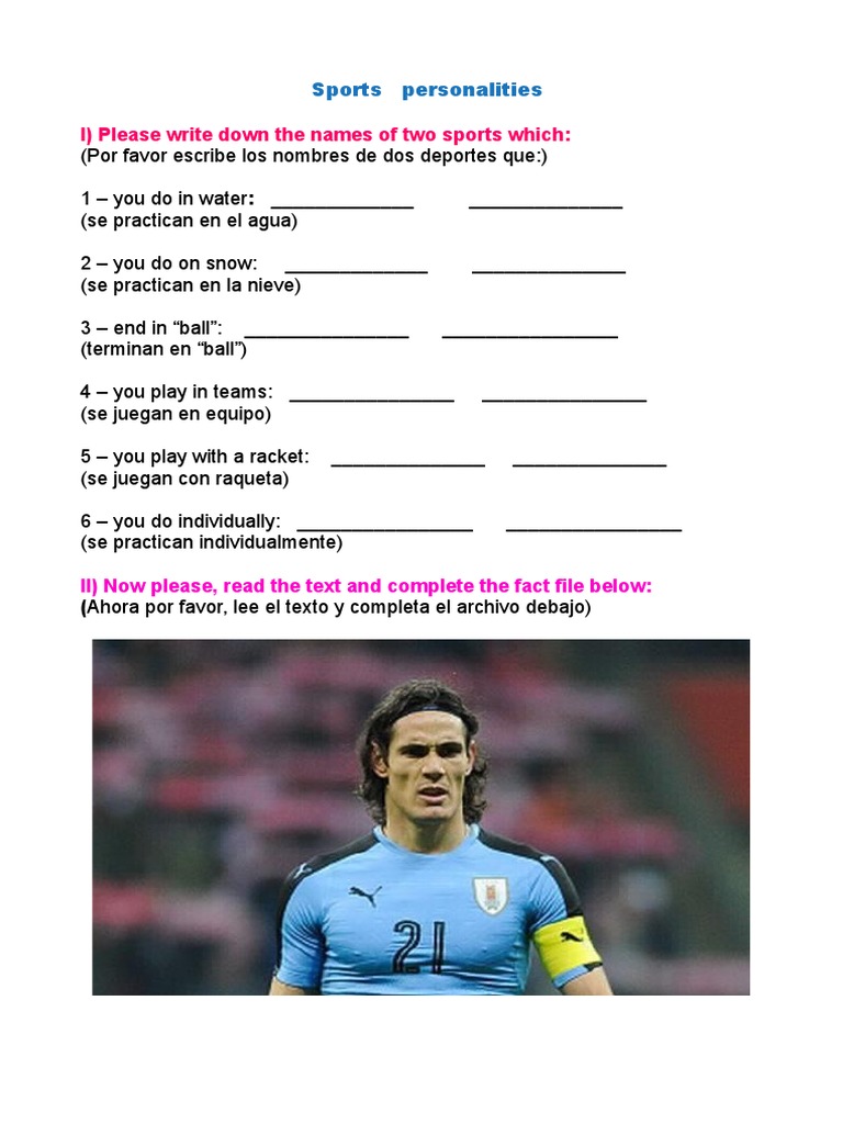 Sports Quiz for Language Learners | PDF