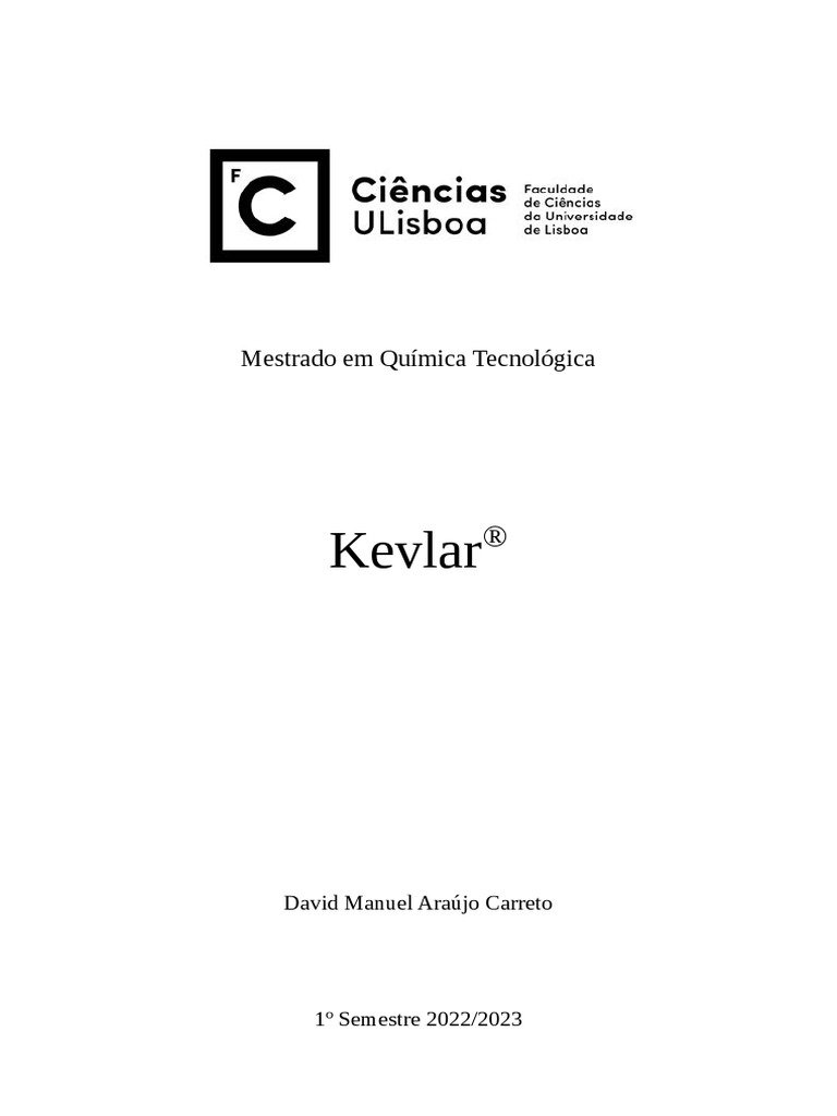 Kevlar - Trabalho Da FCUL | PDF