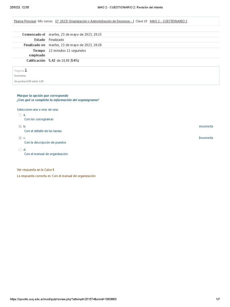 MAO 2 - CUESTIONARIO 2 - Revisión Del Intento | PDF