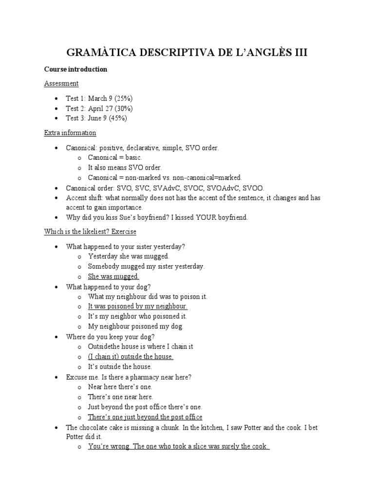 Grammar 3 | PDF