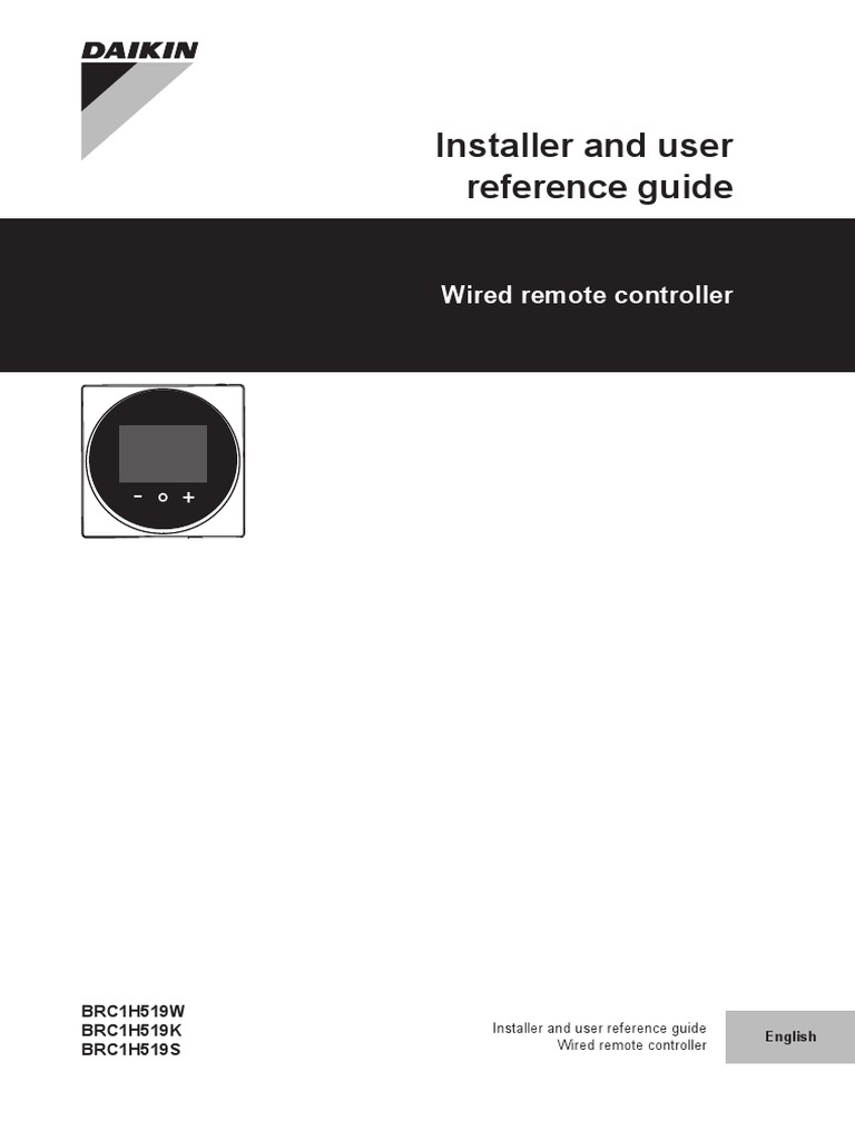 BRC1H519 4PEN513689-1C 2018 12 Installer and User Reference Guide ...