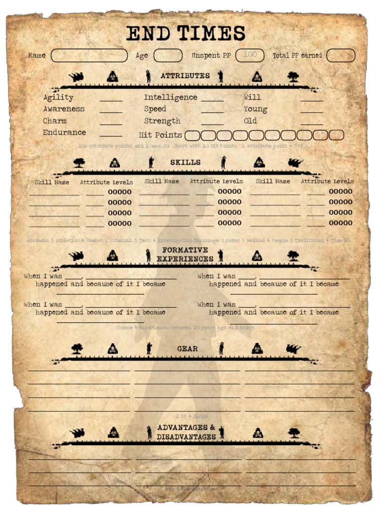 End_Times_ORC_Character_Sheets | PDF | Role Playing Games | Gaming