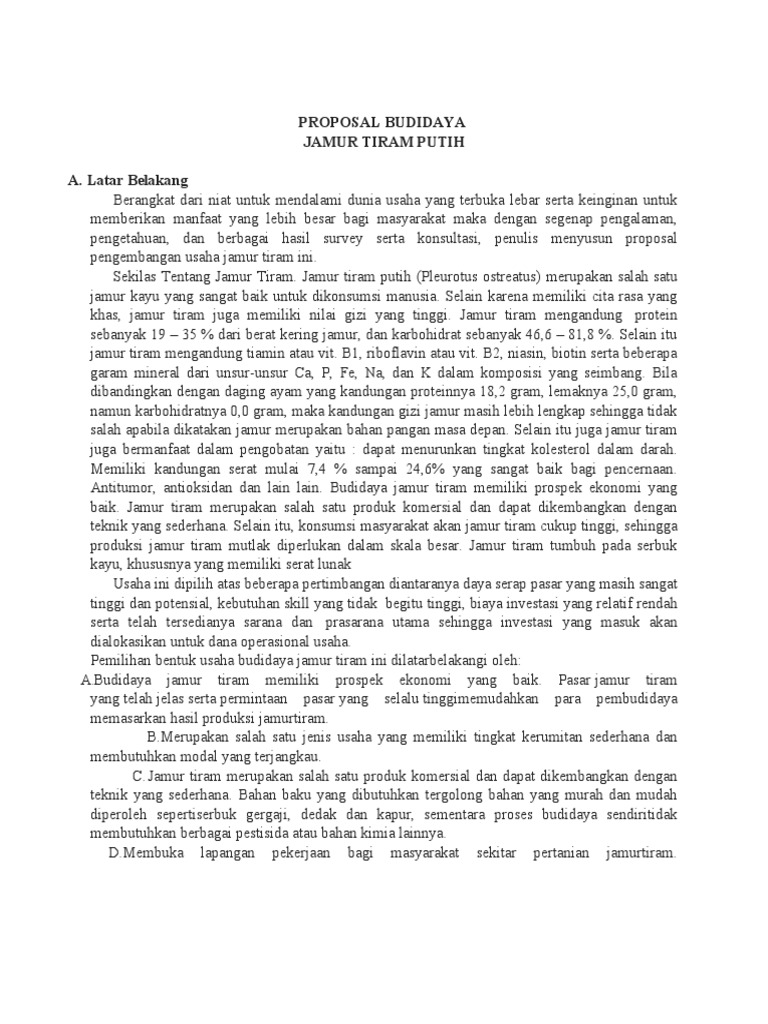 PROPOSAL BUDIDAYA | PDF