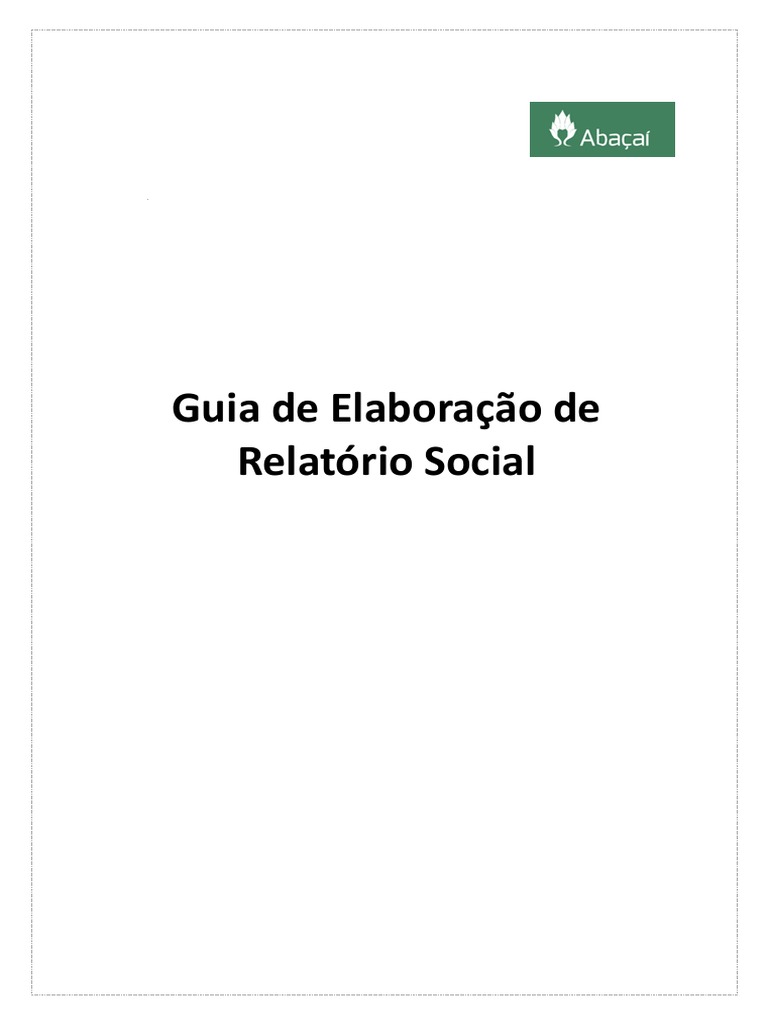 Guia de Relatório Social | PDF