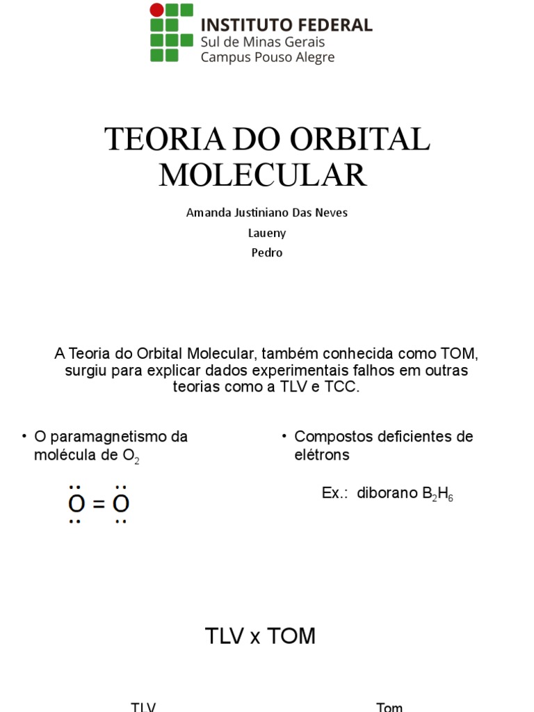 Teoria Do Orbital Molecular | PDF | Orbital molecular | Moléculas