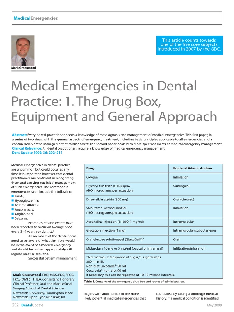 Dent Update 2009 36 202-211 | PDF | Cardiopulmonary Resuscitation ...