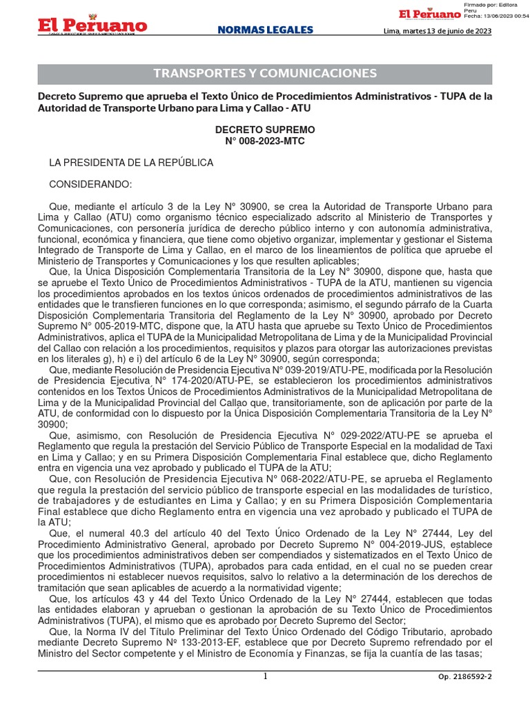 Tupa Atu | PDF | Lima | Apelación