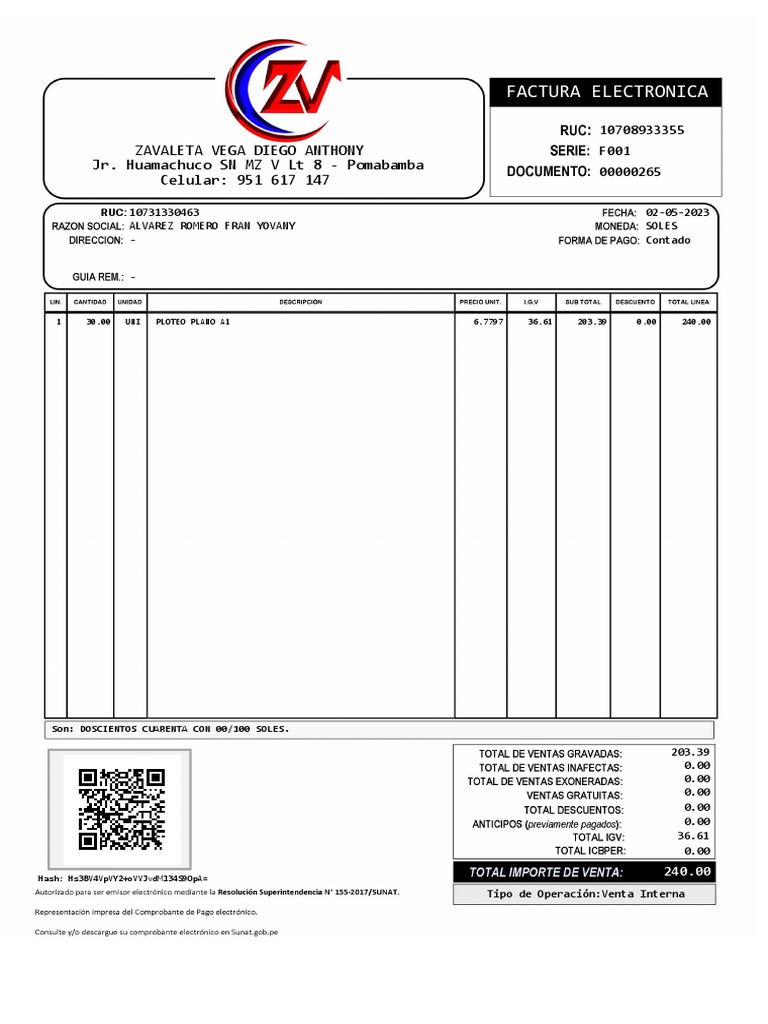 Modelo de Factura | PDF