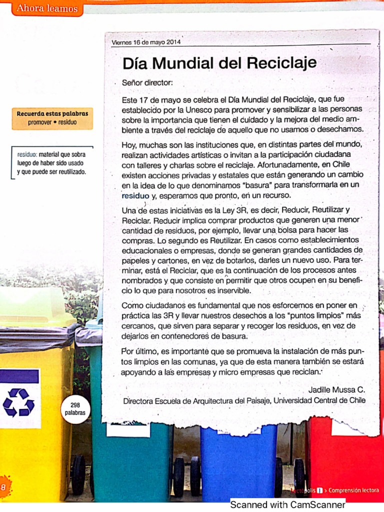Carta Al Director 2-Dia Mundial Del Reciclaje | PDF