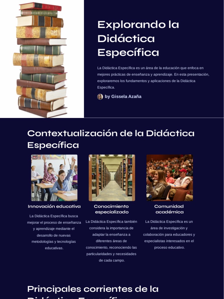 Explorando La Didactica Especifica | PDF