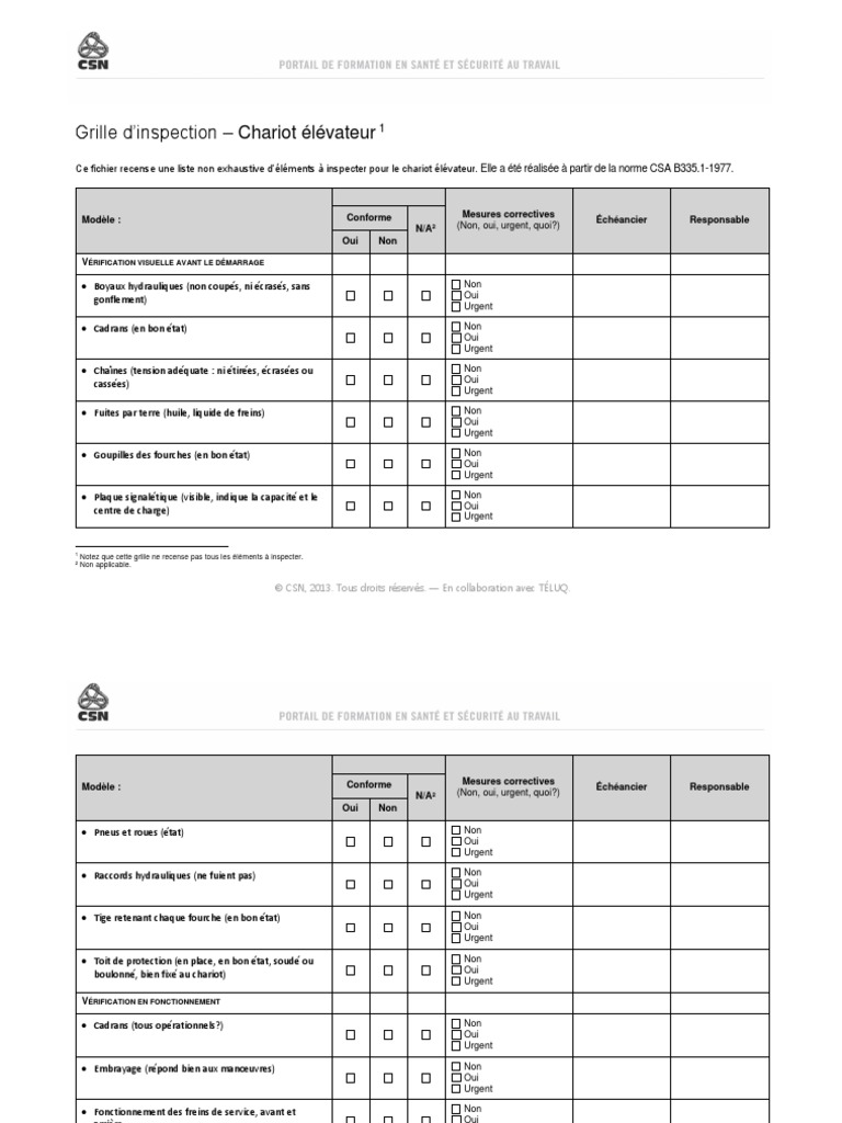 Grille Chariot Elevateur | PDF