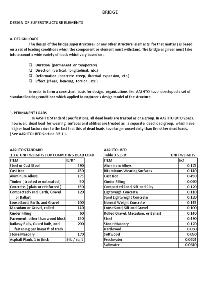 Bridge Superstructure Design Loads | PDF